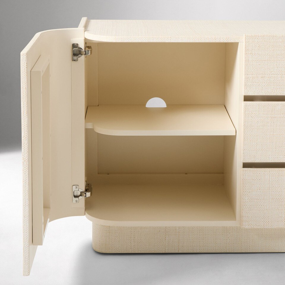 Solstice Painted Raffia Buffet (163 cm) - West Elm Australia